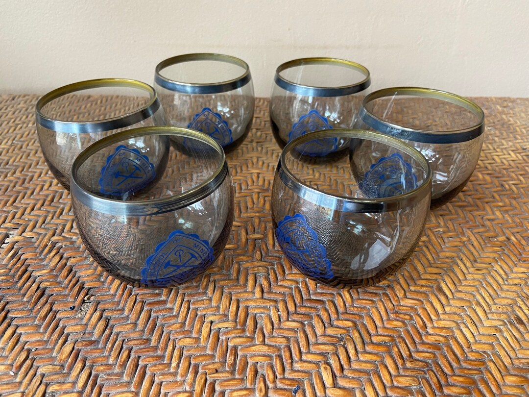 Vintage Round Rocks Glasses Set of 6 Cognac Glasses - Etsy