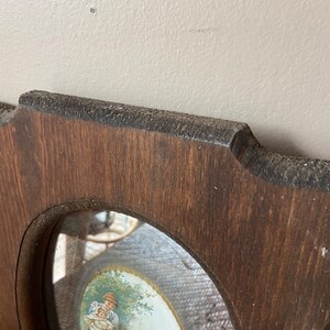 Rustic Mirror, Wood Framed Mirror, Oval Mirror, Rustic Farmhouse ...