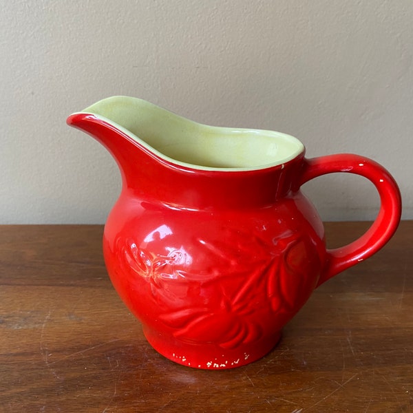 Red Ceramic Pitcher - Etsy