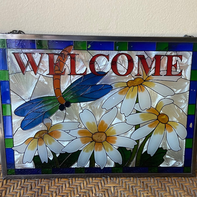 Stained Glass Sign - Etsy