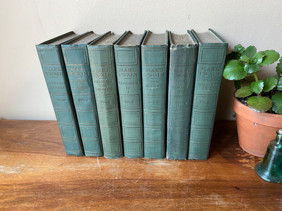 1900's Published Mark Twain Books, Vintage Classic Novels, Hardback ...