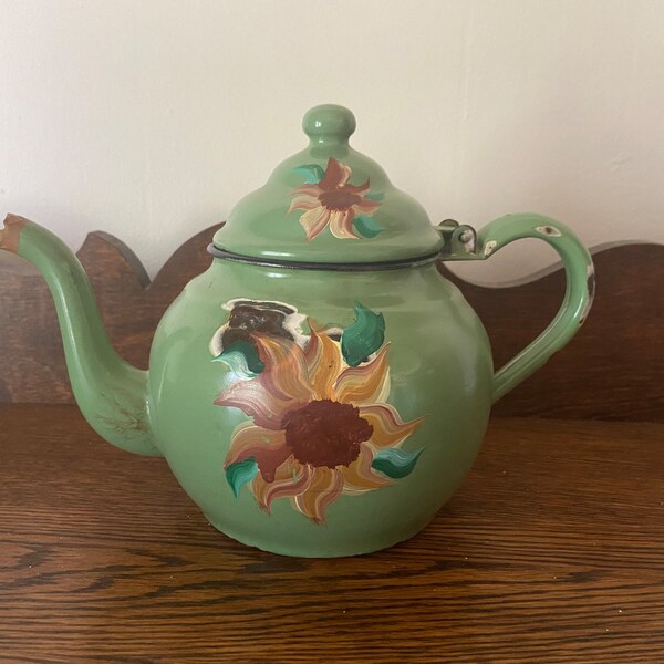 Sunflower Tea Kettle - Etsy