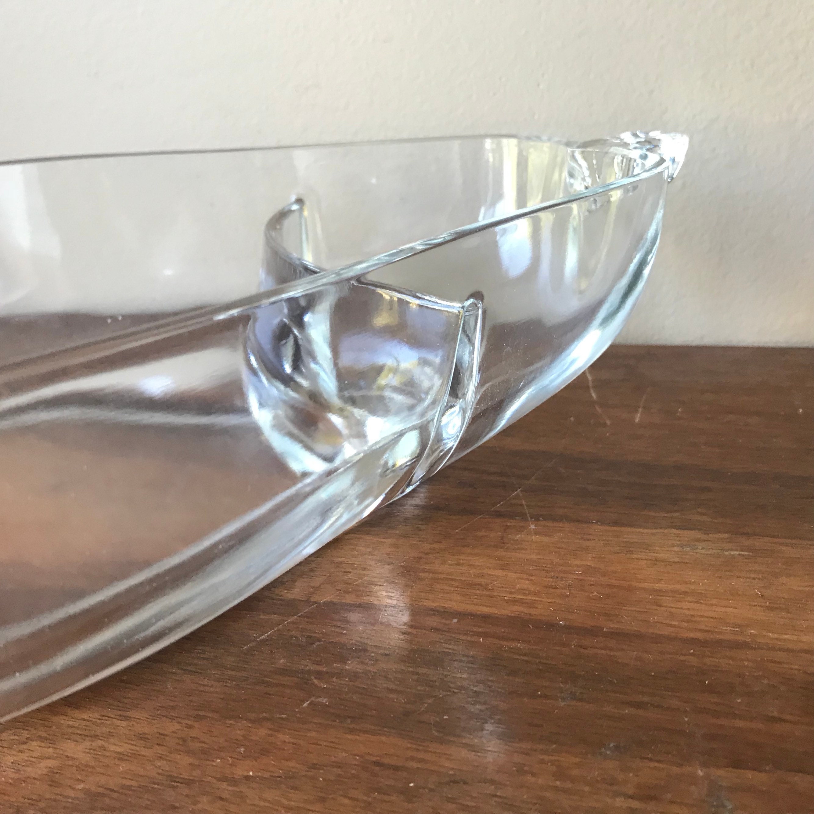 Pear Shaped Glass Serving Dish Vintage Pear Separated | Etsy