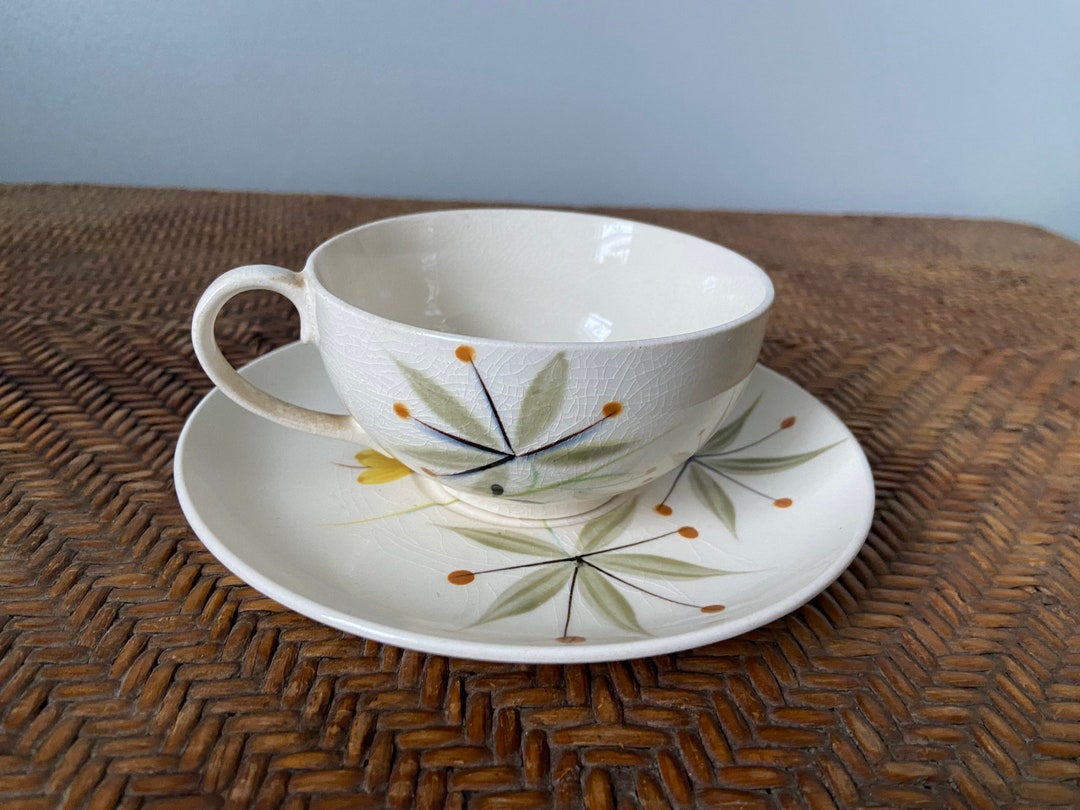 Teacup and Saucer by Earthenware Kasuga, Japan, Mid Century China, Tea ...