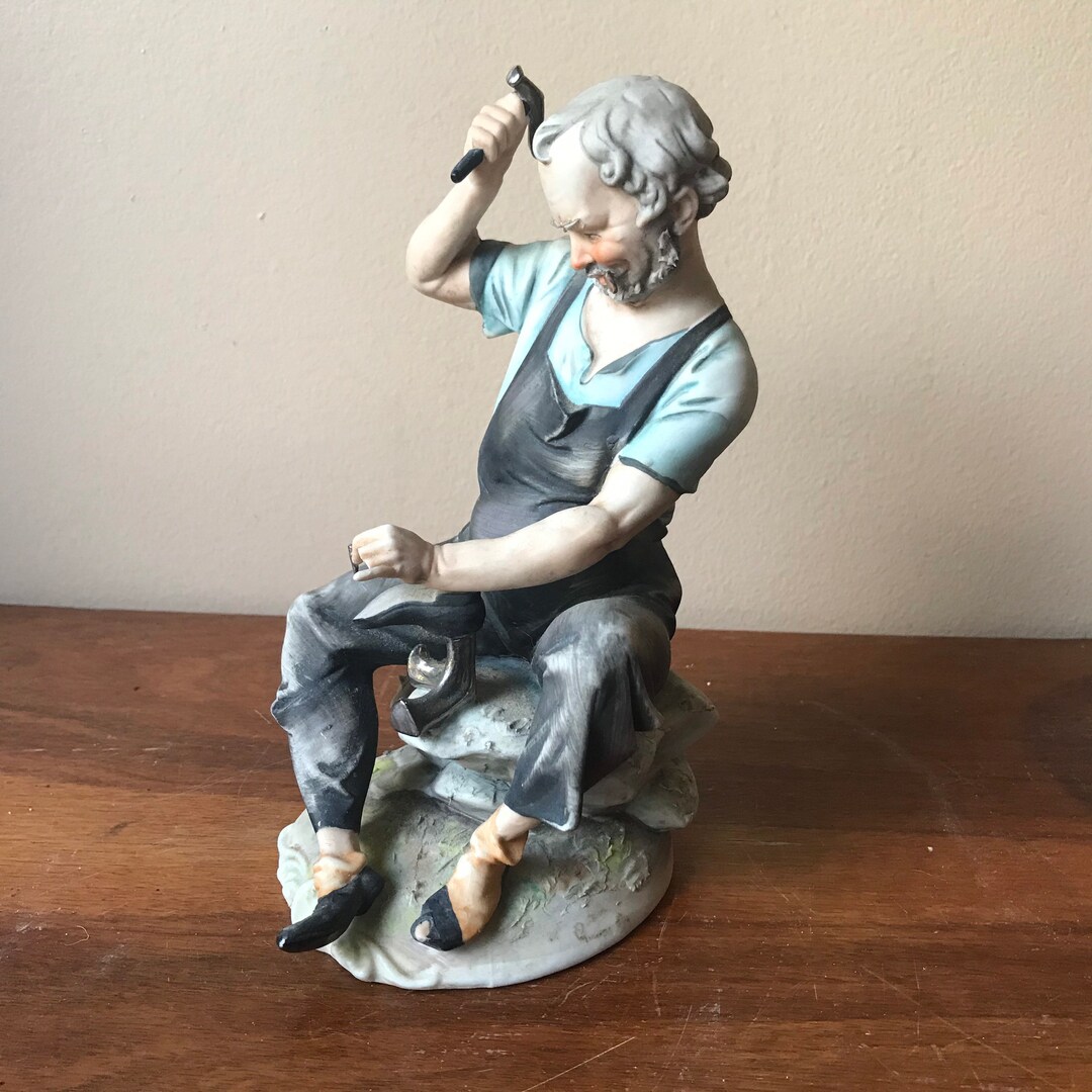 Capodimonte Statue, Shoemaker, Cobbler, Collectible Porcelain Figurine ...