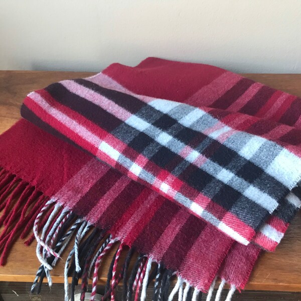Red Knitted Scarf - Etsy