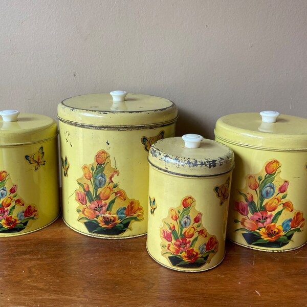 Retro Canister Set - Etsy