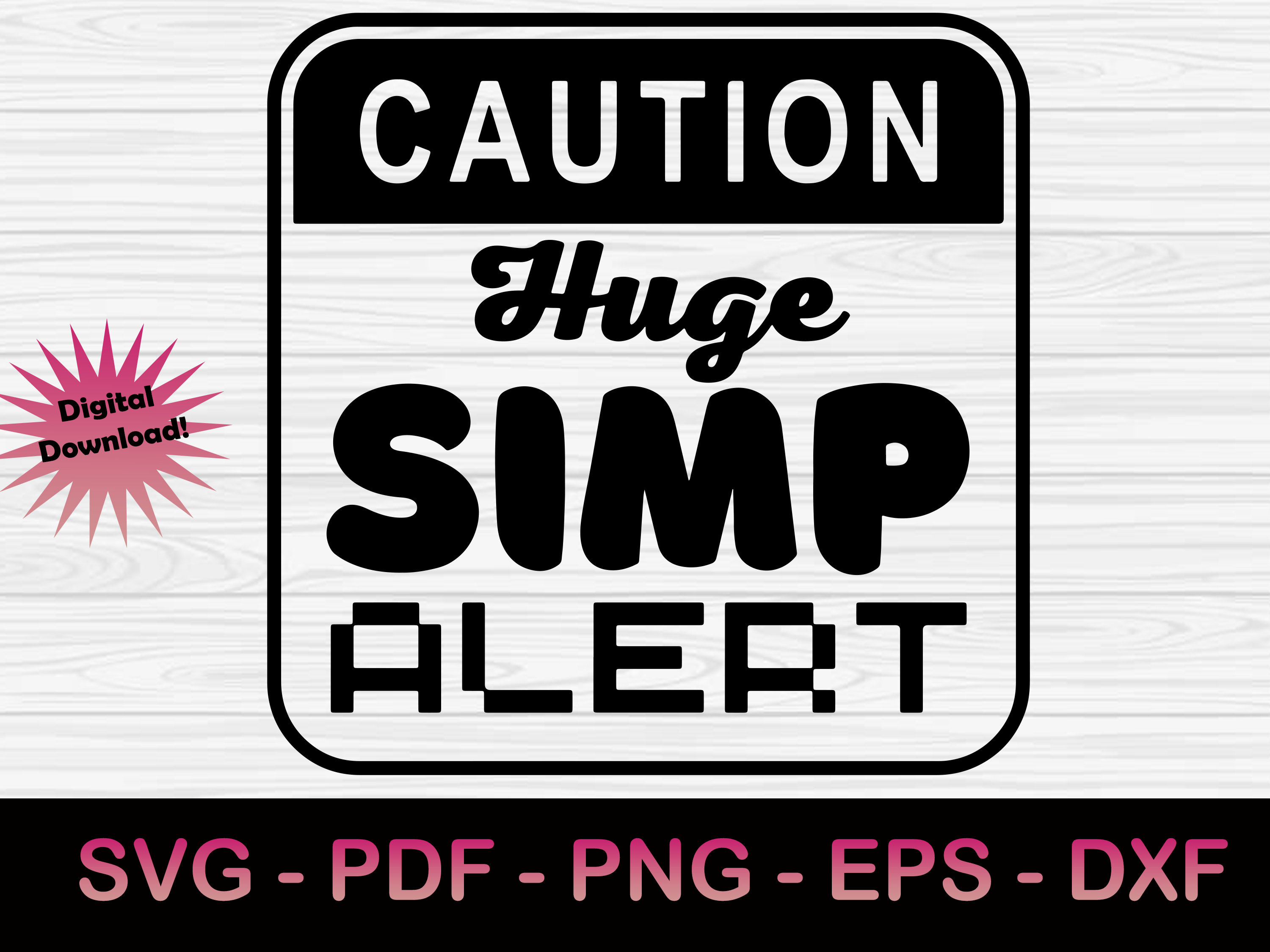 Caution SVG (svg, Pdf, Png, Eps, Dxf) Digital Download - Etsy