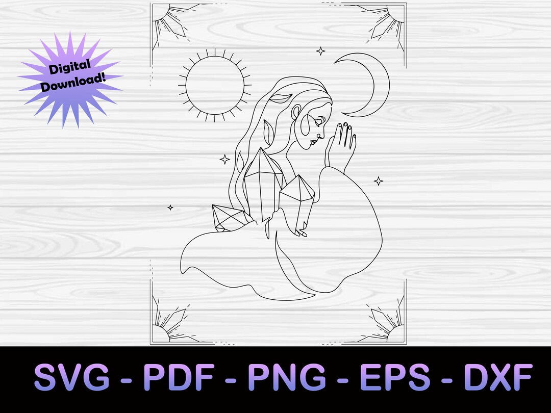 Praying Goddess SVG (svg, Pdf, Png, Eps, Dxf) Digital Download - Etsy