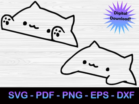 Bongo Cat SVG svg Pdf Png Eps Dxf Digital Download - Etsy
