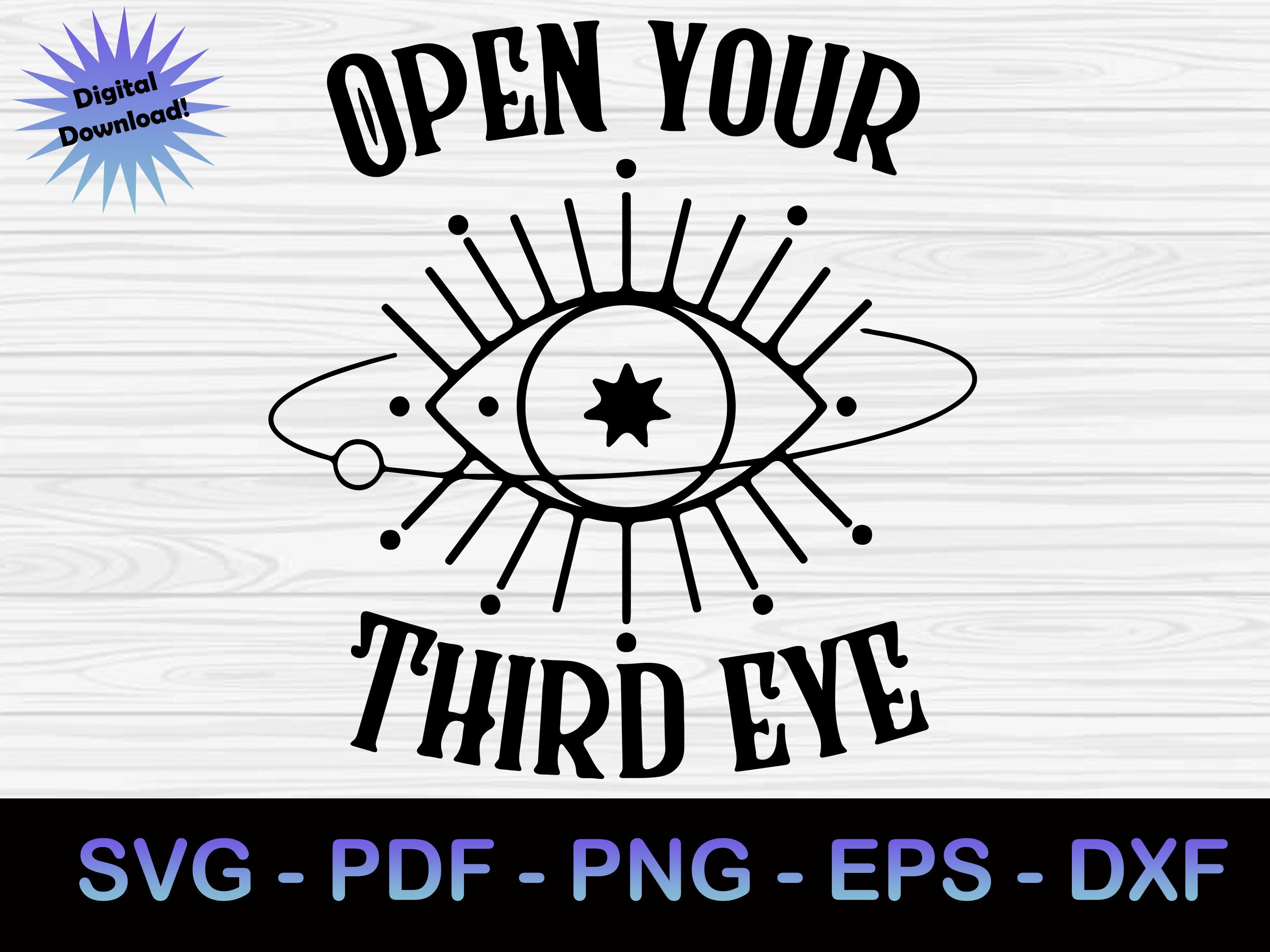 Open Your Third Eye SVG Yoga Third Eye SVG svg, Pdf, Png, Eps, Dxf ...