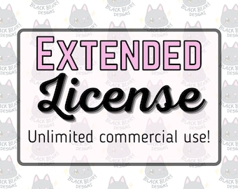 Extended License for Commercial Use Unlimited Use One Time Payment - Etsy