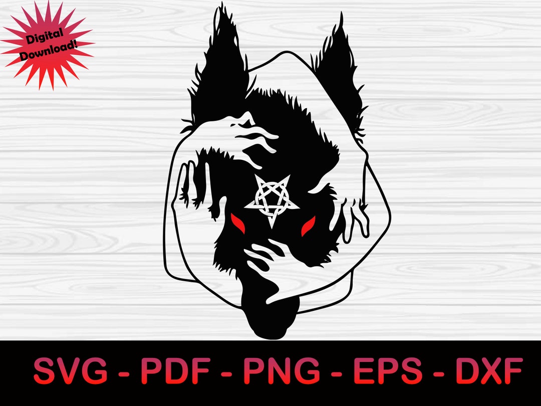 Pentagram Wolf SVG | Wiccan Wolf (svg, Pdf, Png, Eps, Dxf) Digital ...