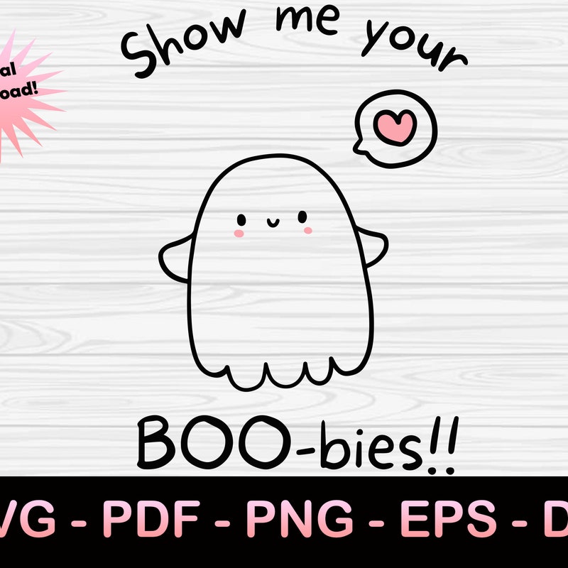 Ghost Boobies Svg - Etsy