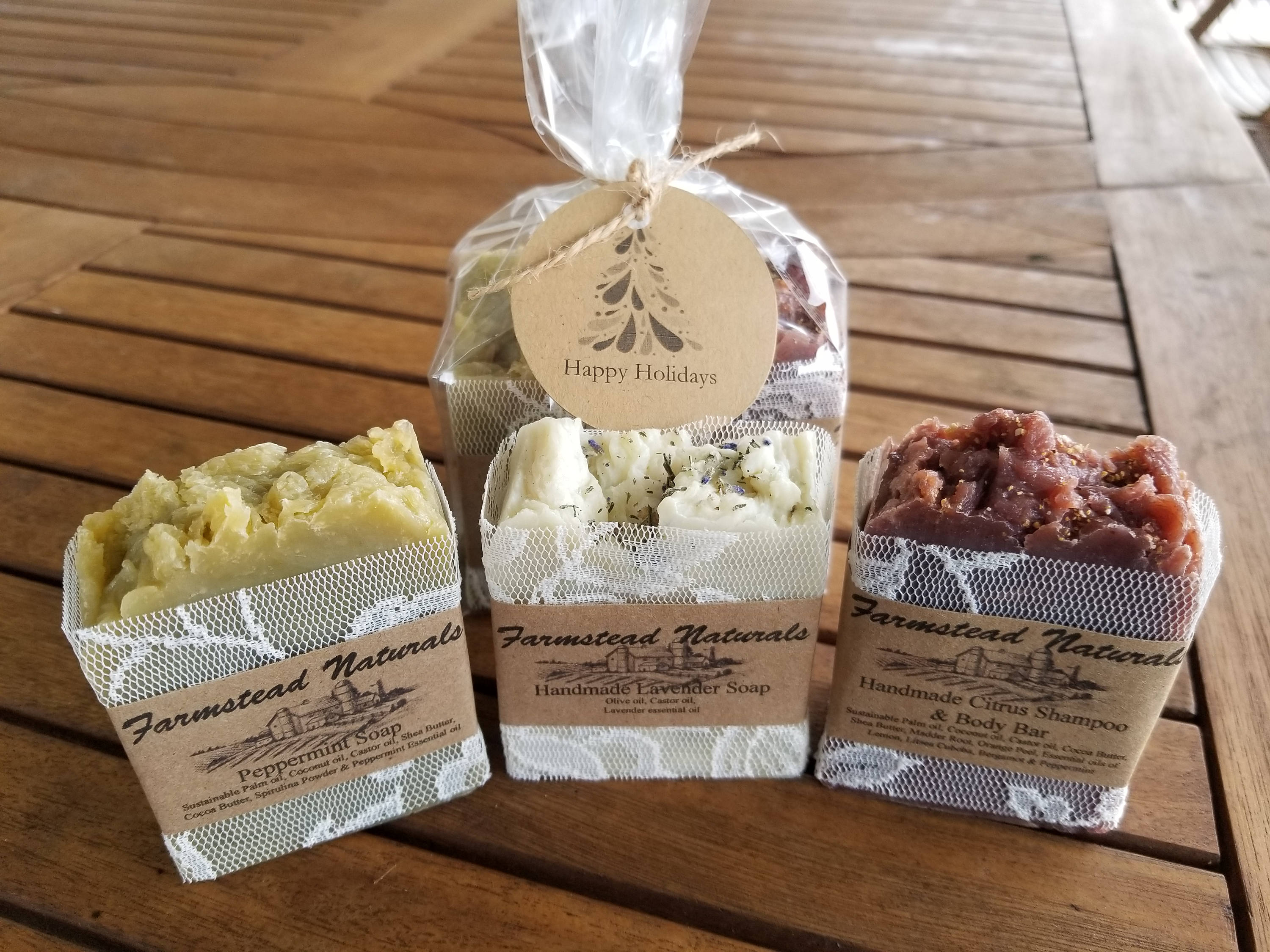 Handmade Soap Gift Pack 3 Handmade Soaps Peppermint Soap | Etsy