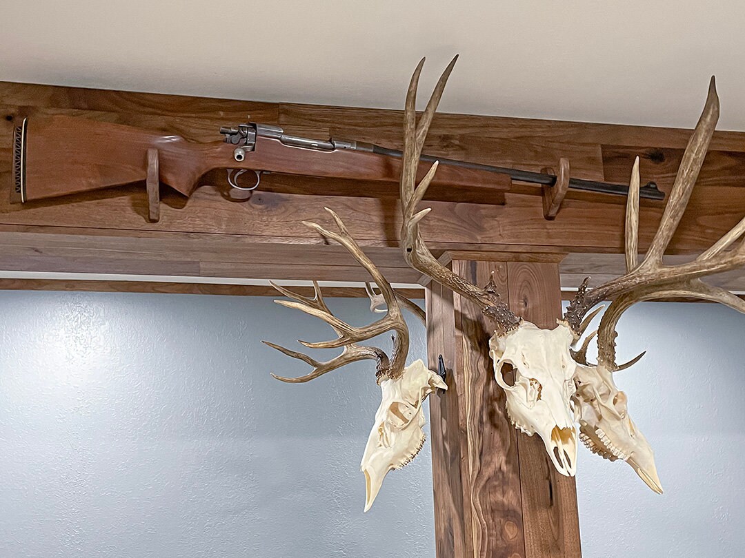 Simple Long-gun Wall Mount Hooks Made From Solid Hardwood - for Rifles ...