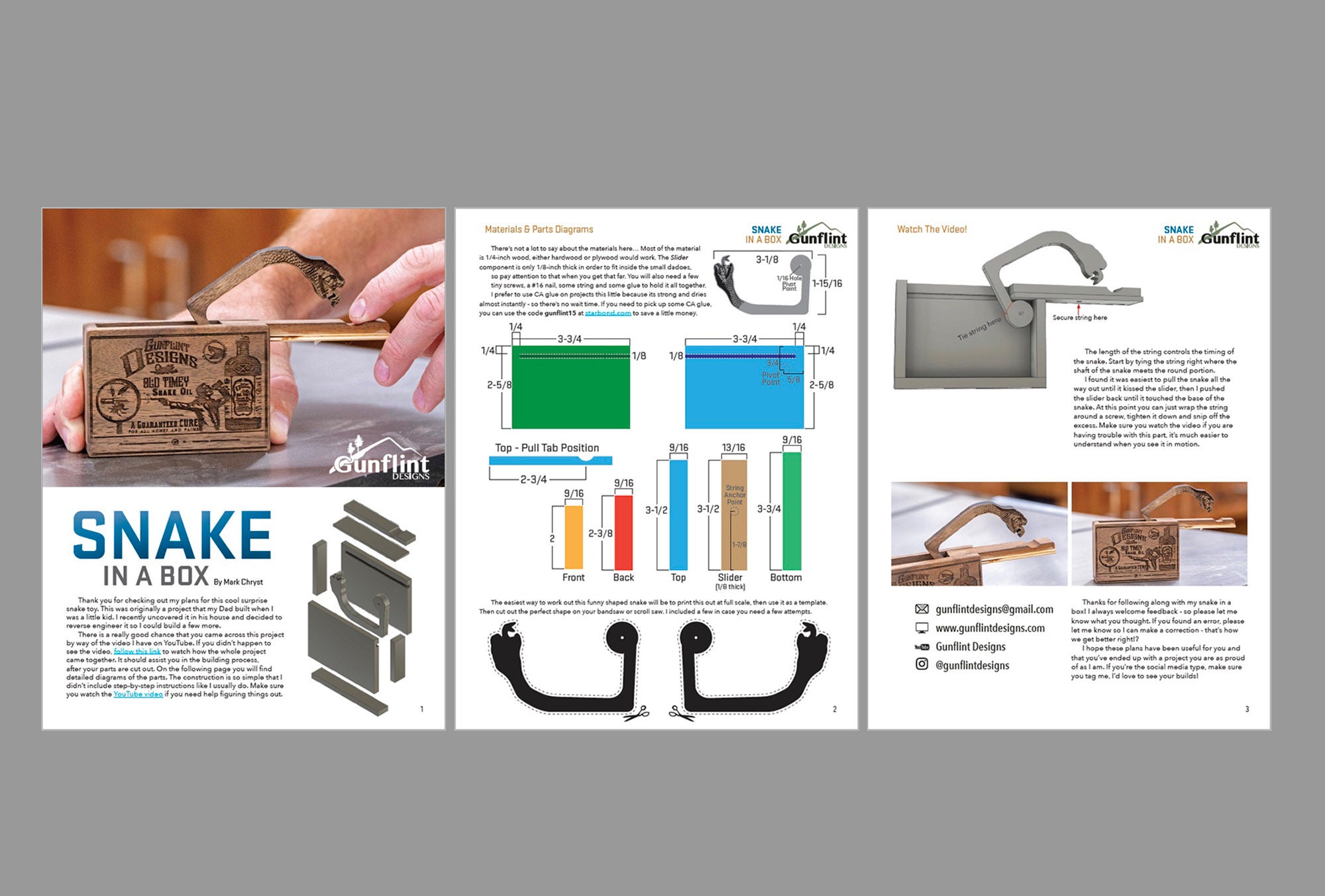 Snake in A Box Toy - PLANS - Etsy