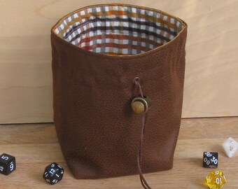 Leather dice bag | Etsy