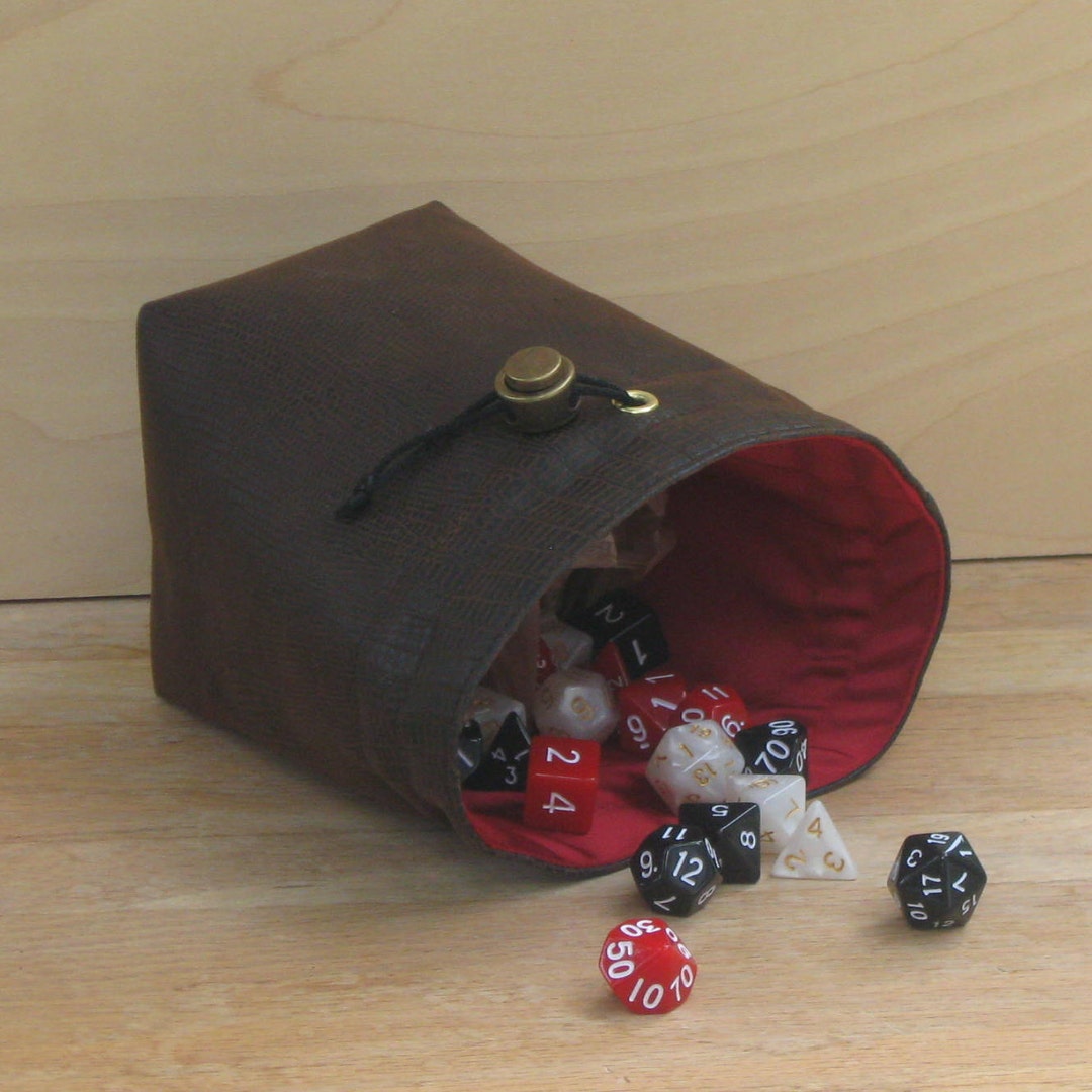 Vegan Leather Dice Bag, Large Drawstring Pouch, RPG Game - Etsy