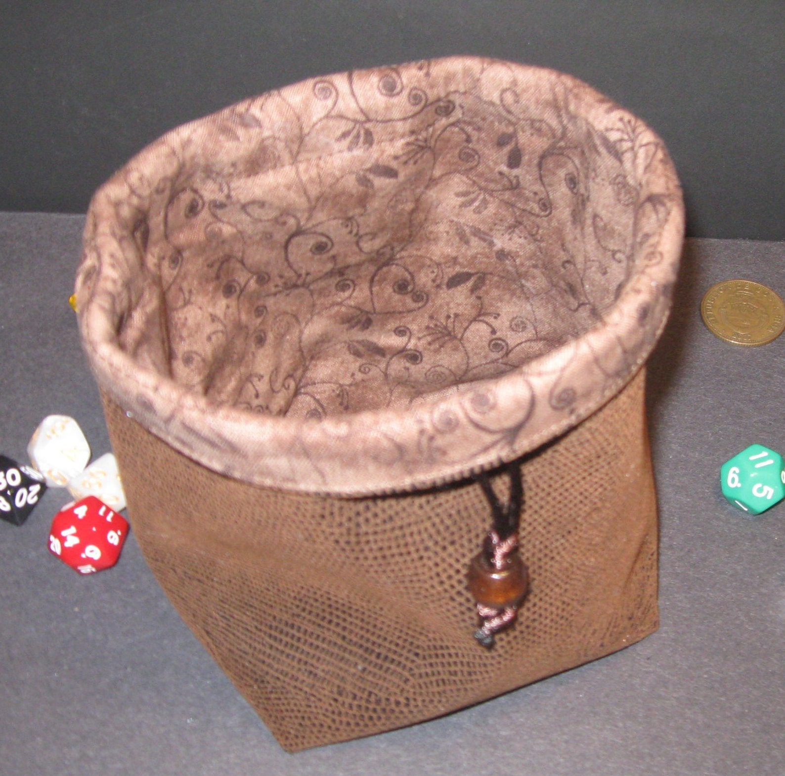 Dice Game Bag Leather Large Dice Bag of Holding Drawstring - Etsy
