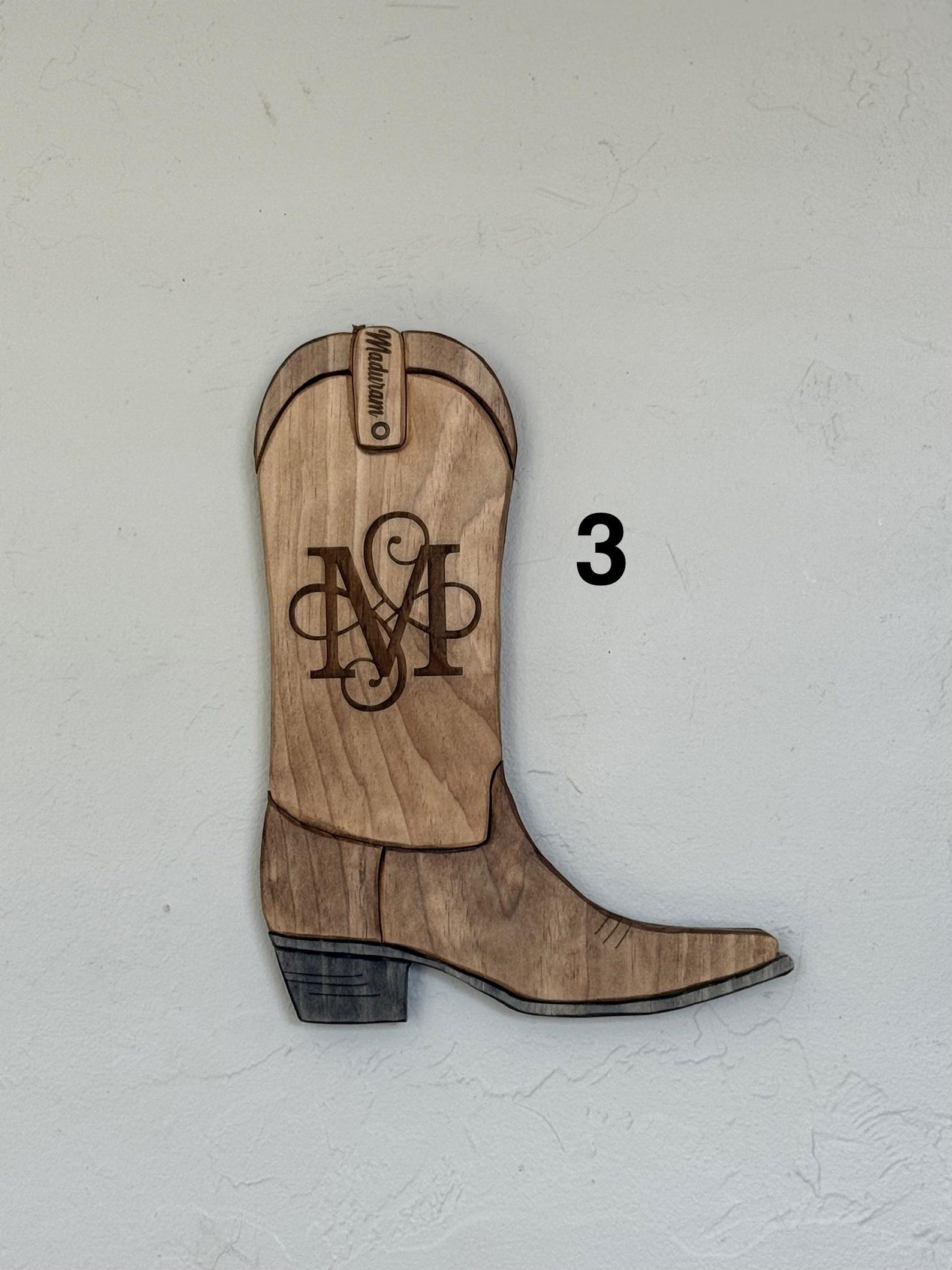 Wood Cowgirl Boot, Western Decor, Personalized Boot Art - Etsy