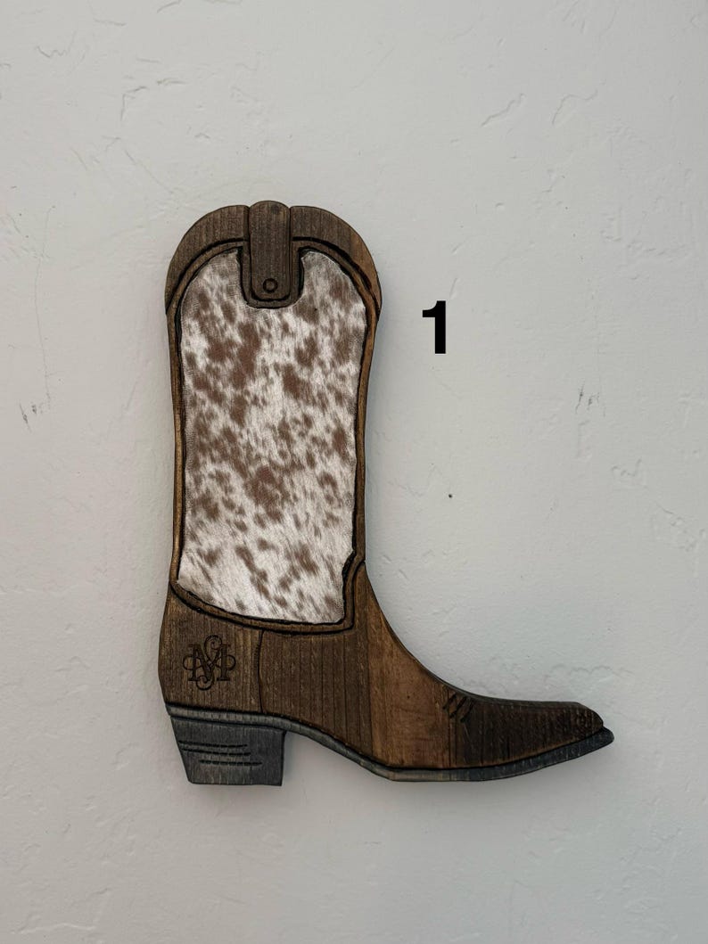 Wood Cowgirl Boot, Western Decor, Personalized Boot Art - Etsy