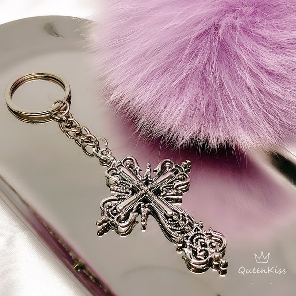 Cross Key Chain - Etsy
