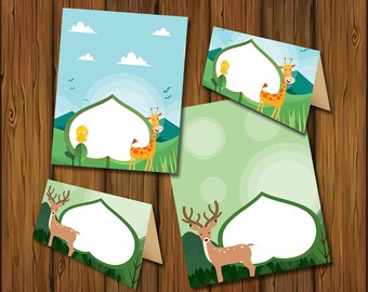 Jungle table tents | Etsy