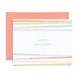 Stylish Pastel Striped Merci Thank You Note Card - Etsy