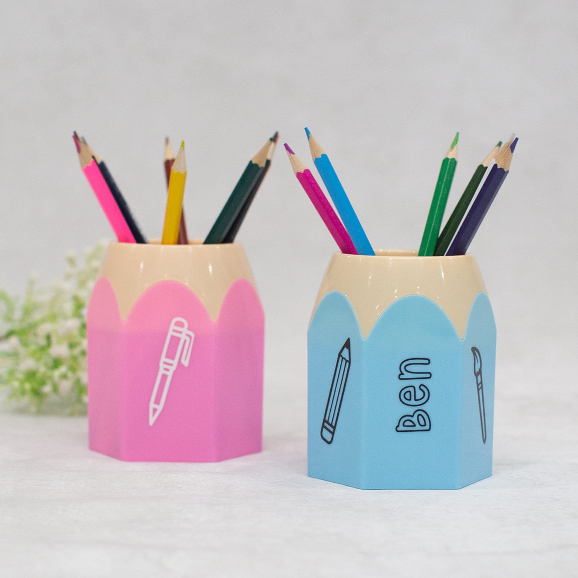Personalised Pencil Pot With Pencils | Children's Stationery | Teacher ...