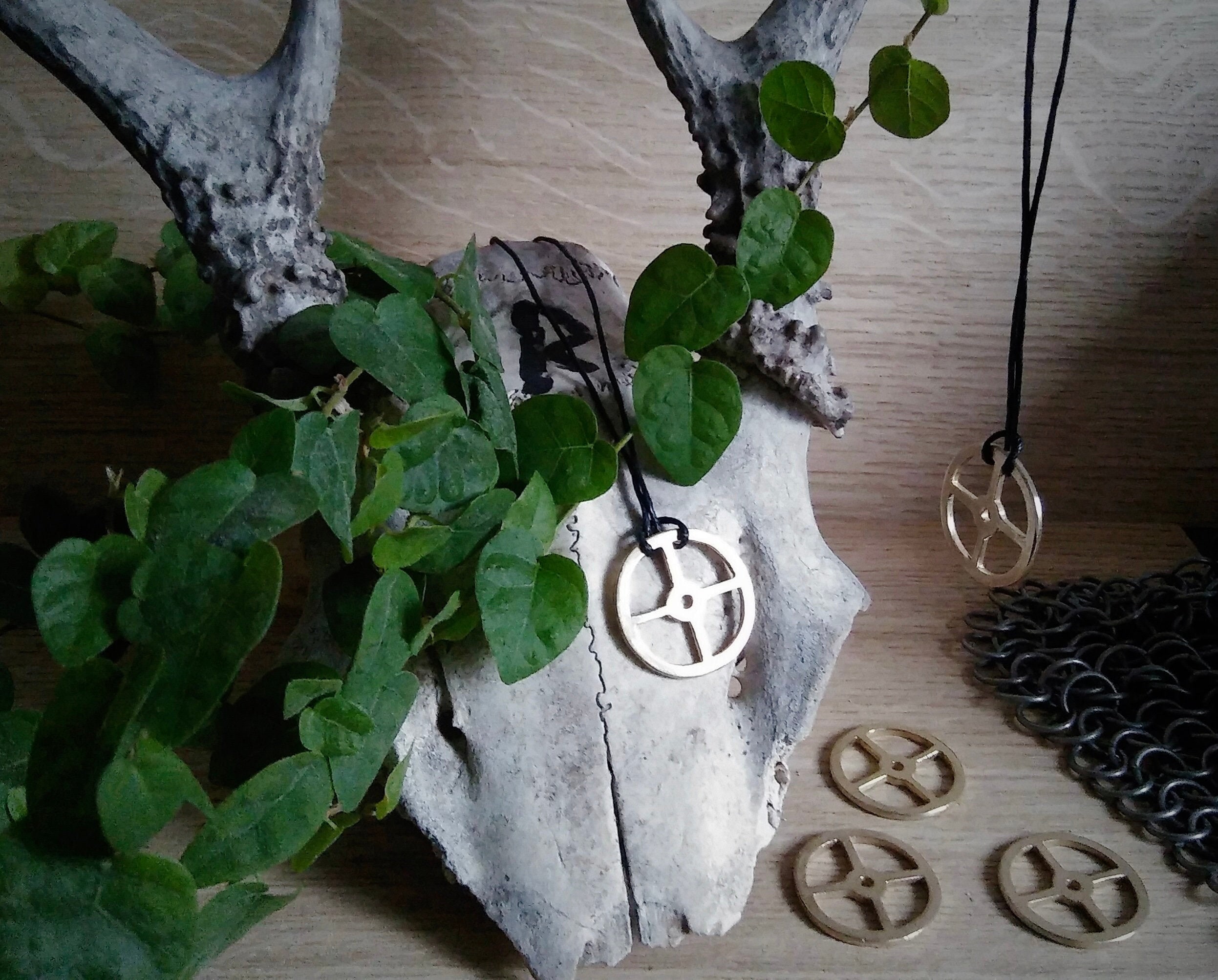 Solar Cross Necklace Norse Sun Wheel Pendant. Celtic - Etsy UK