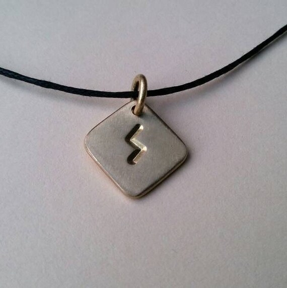 Sowilo Sol Sigil rune necklace Norse Runes. Handmade metal | Etsy
