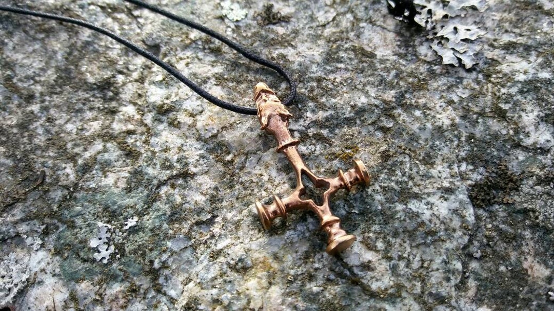 Viking Wolf Cross Thors Hammer Icelandic . Asatru Jewellery. Werewolf ...