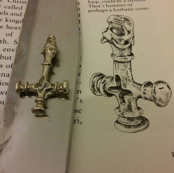 Wolf Pagan Barbarian Cross Pendant Thors Hammer Iceland - Etsy