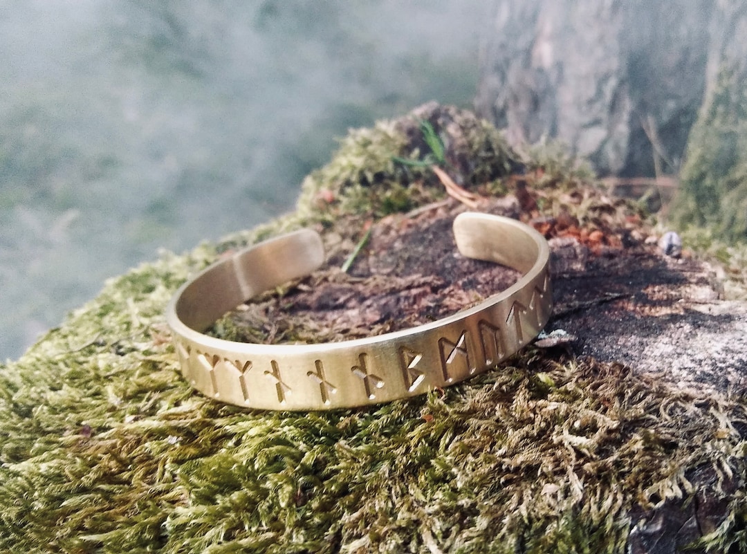 Rune Bracelet With alu Magic Inscription Norse Viking Runes Arm Ring - Etsy