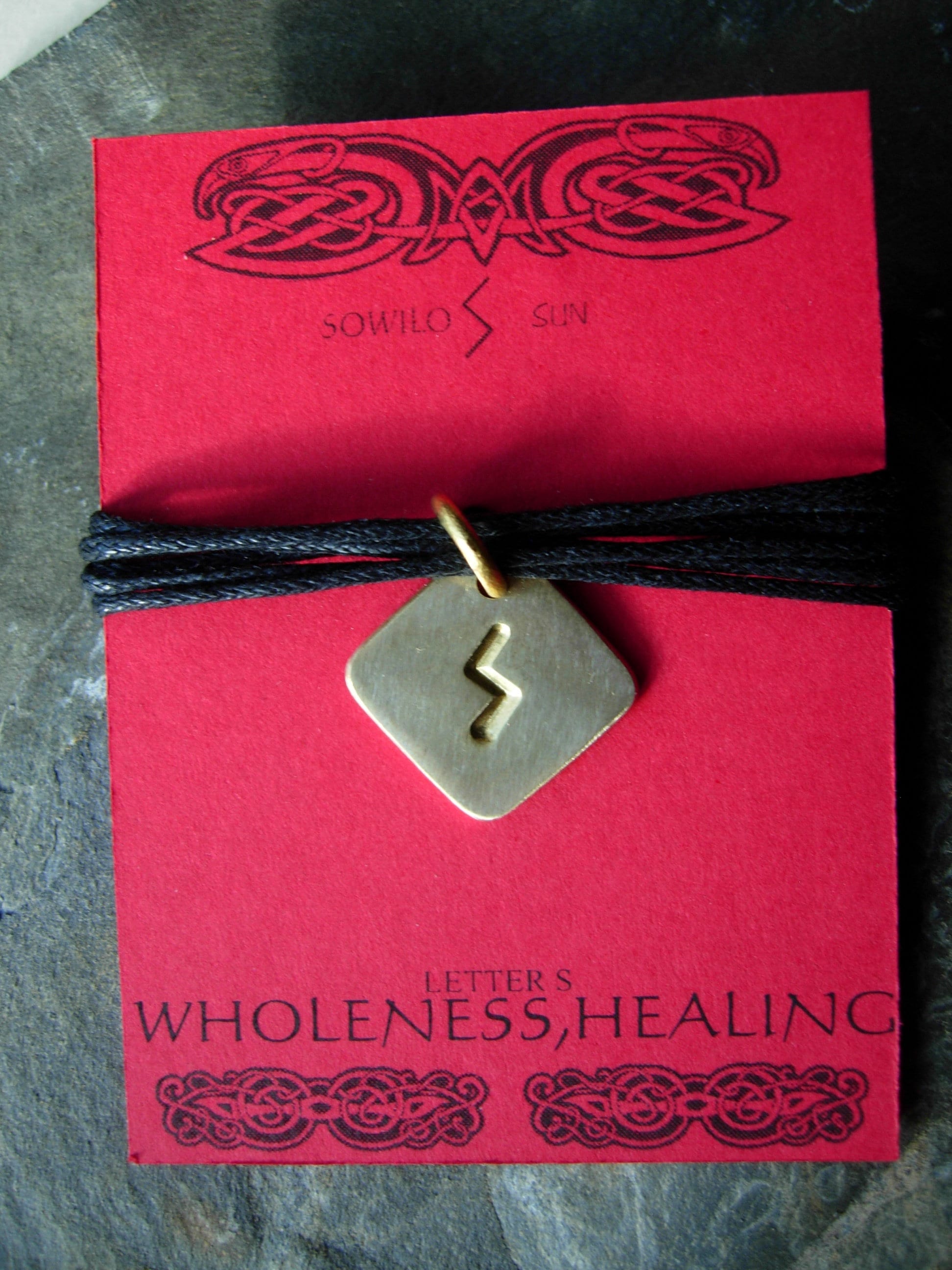 Sowilo Sol Sigil Rune Necklace Norse Runes. Handmade Metal - Etsy