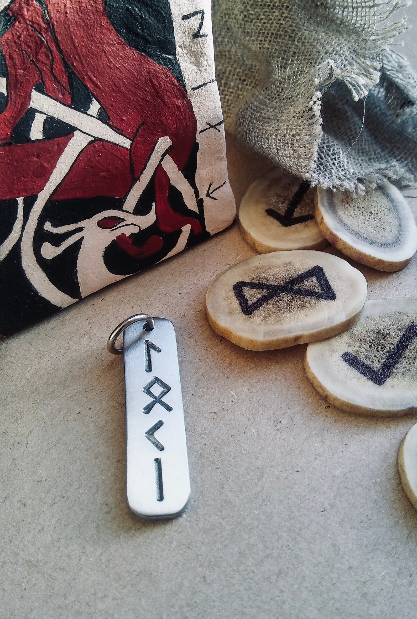 LOKI Handforged Rune Necklace Titanium Pagan Amulet Norse - Etsy UK