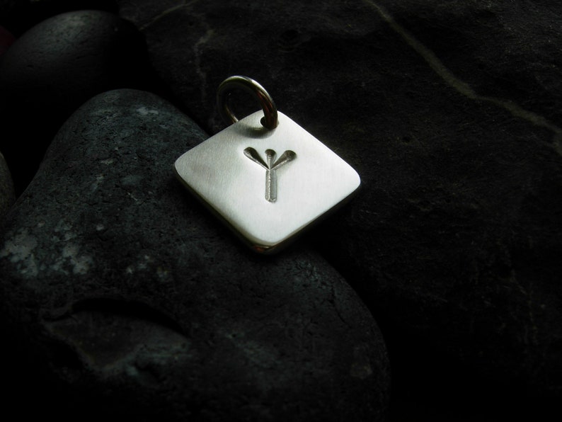 Algiz Norse Rune Necklace Madr ALG Viking Rune Layering - Etsy