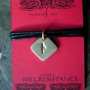 Thurisaz Thorn Thurs T Rune Pendant Runes Jewelry Runic Amulet Talisman ...