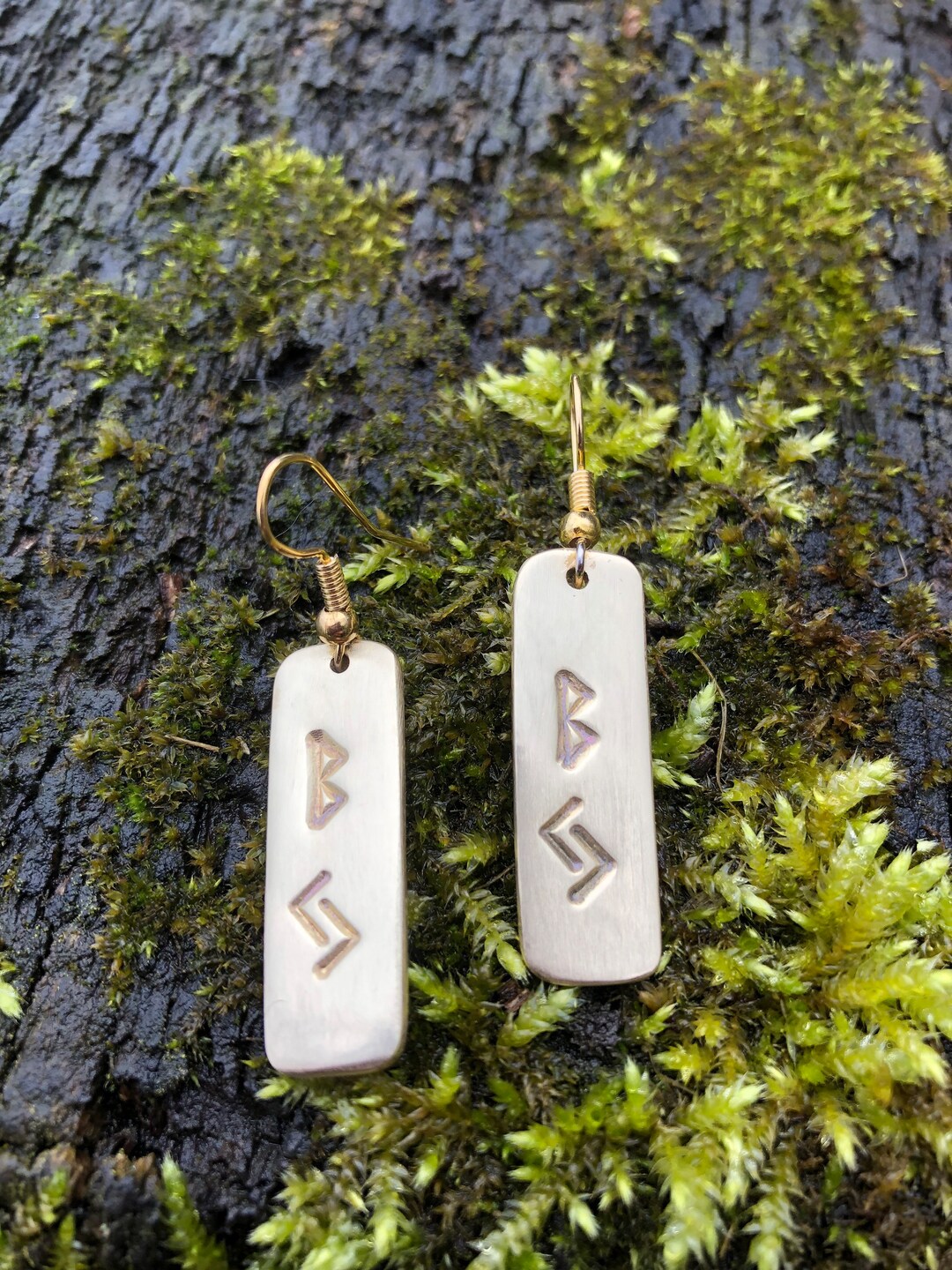 Berkana Jera Runic Earrings . Rune Gift for Her. Elder Futhark - Etsy