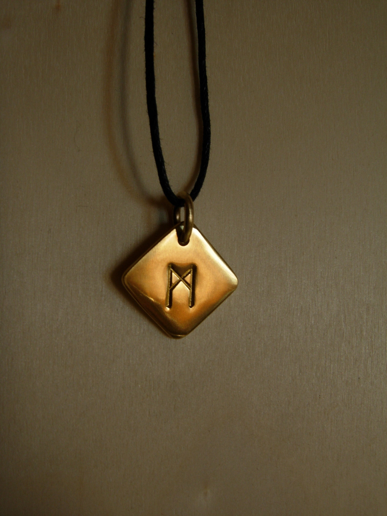 Mannaz M Rune Pendant Runes Pagan Hand Forged Amulet From - Etsy