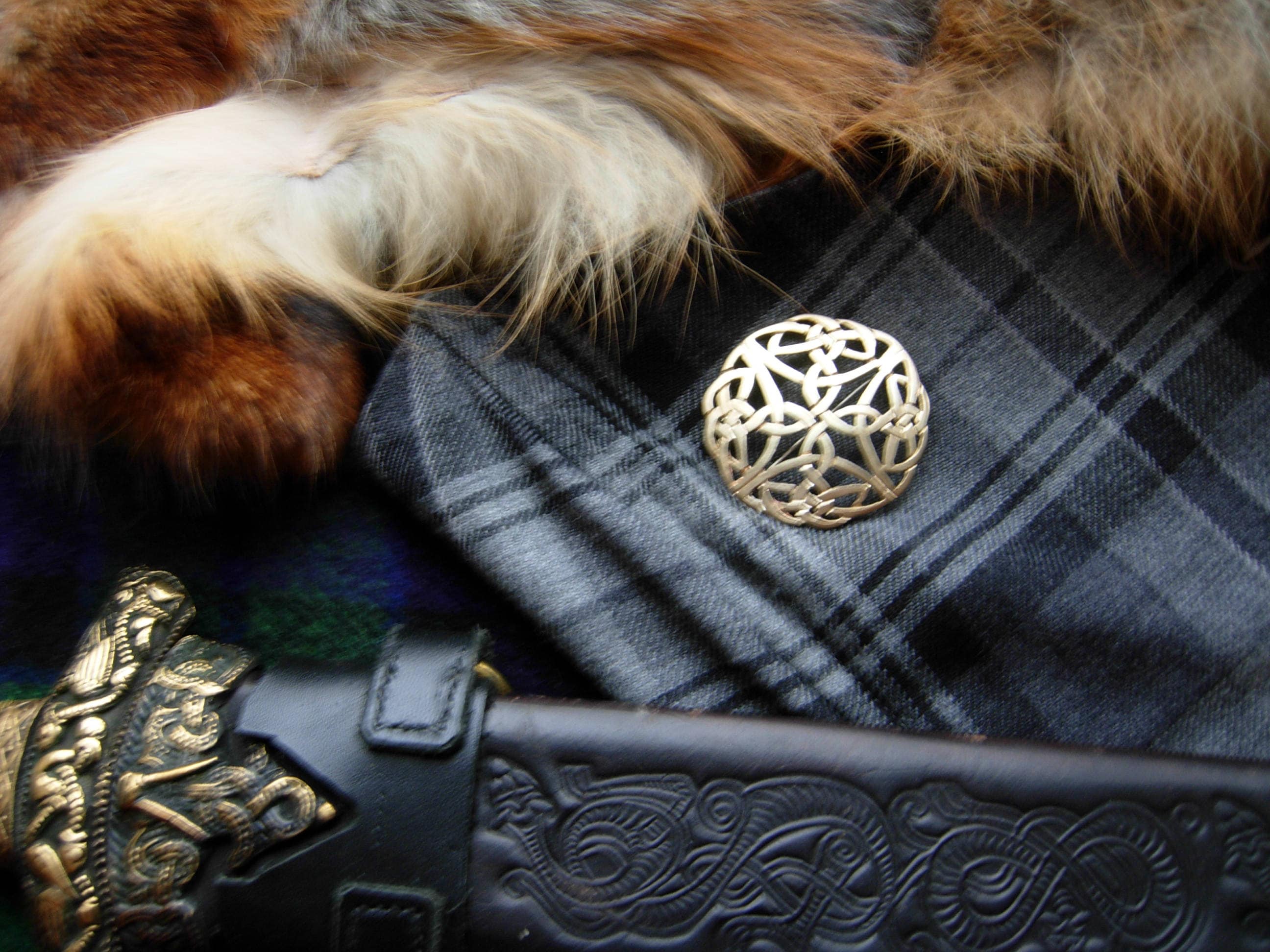 Scottish Celtic Kilt Pin Round Brooch Fibula. Handmade - Etsy