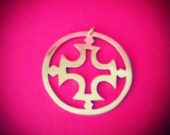 Gold and Enamel Saxon Cross Pendant - Etsy