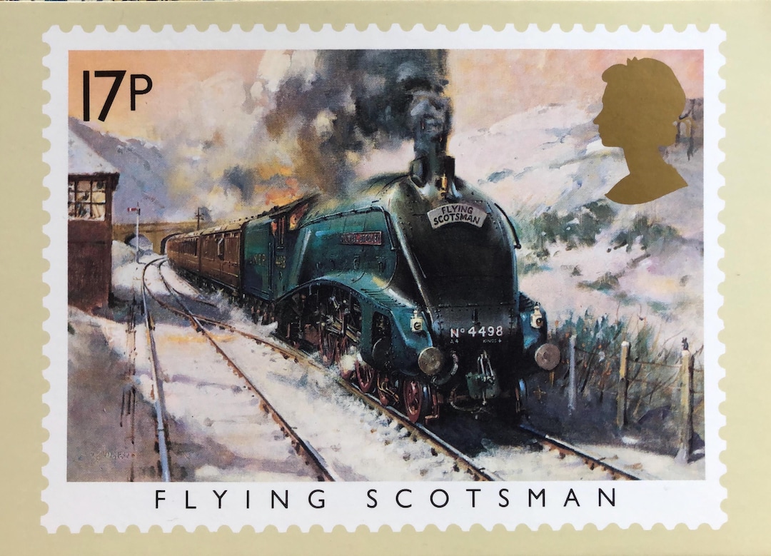 Vintage Flying Scotsman Train Any Occasion Greeting Card Postcard ...