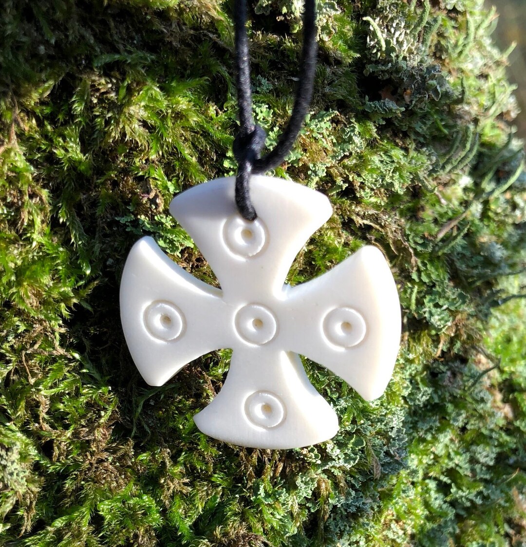 Bone Cross Pattée Templar Cross Handmade Pendant Alisee Cross - Etsy