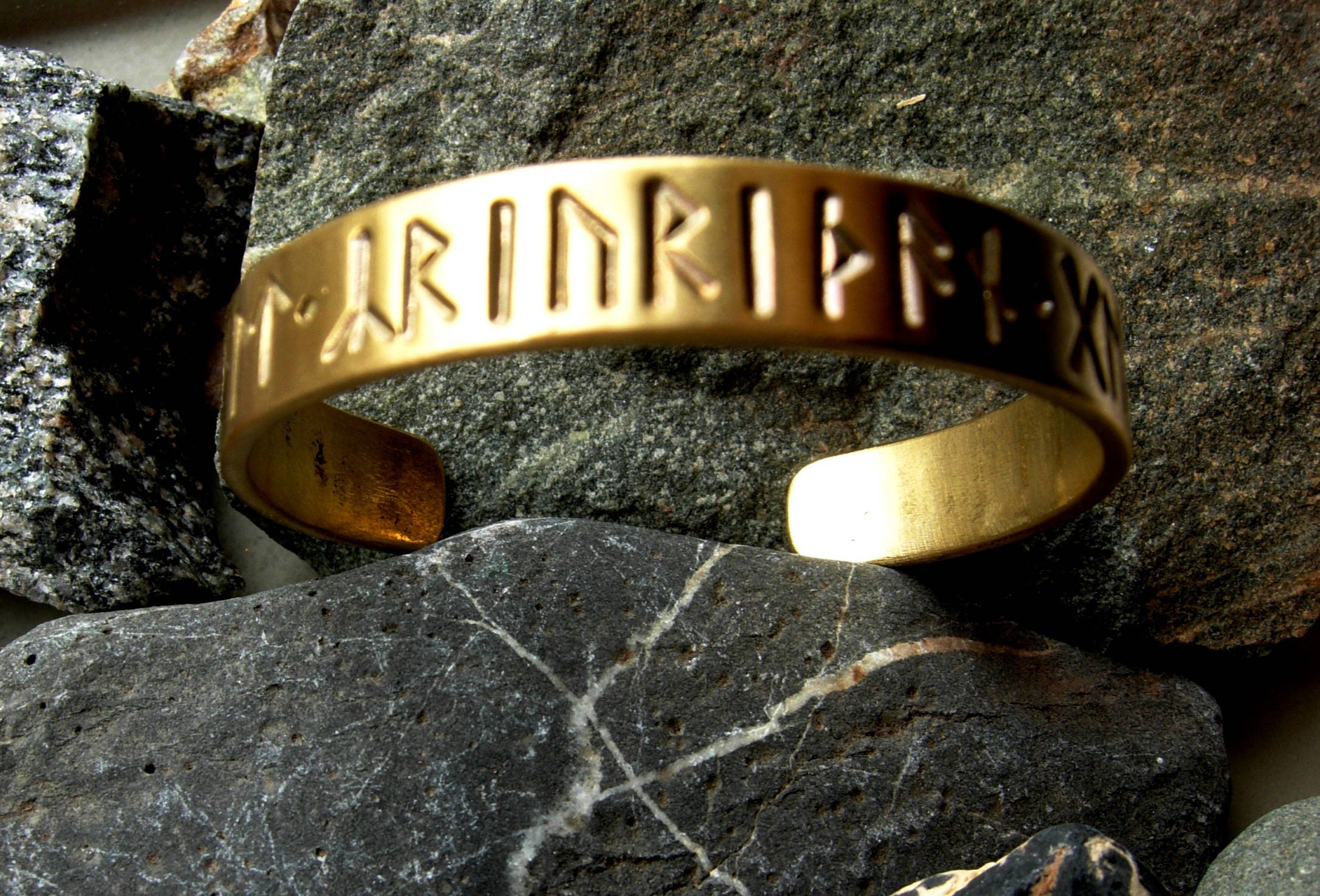 Viking Rune Bracelet Anglo Saxon Runes. Forged Bracelet Made - Etsy