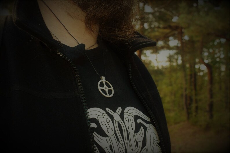 Norse Sun cross Silver. Sun wheel pendant. Celtic Norse | Etsy