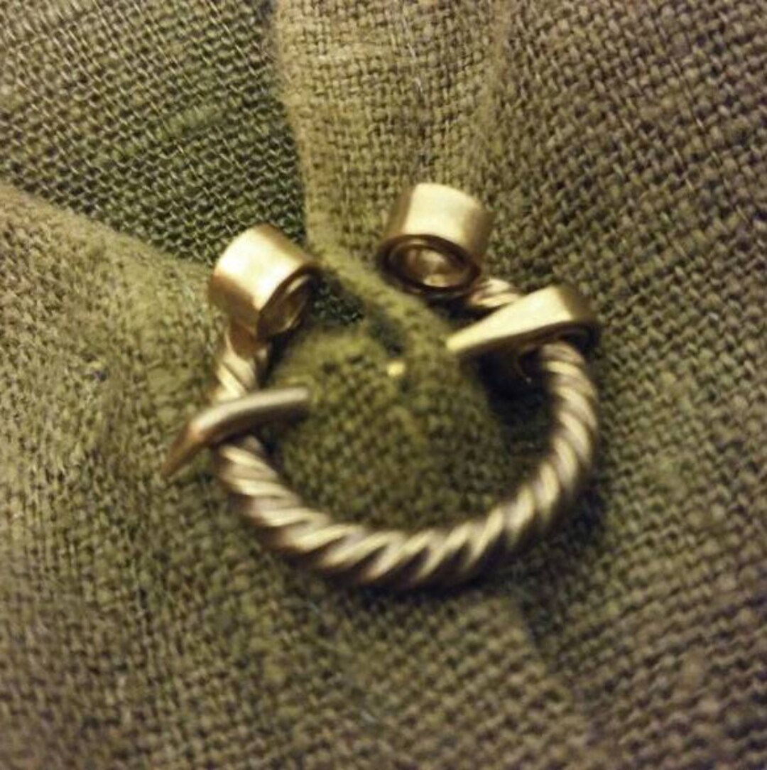 Viking Brooch Penannular Twisted Brooch . Made of Brass. Hand Forged ...