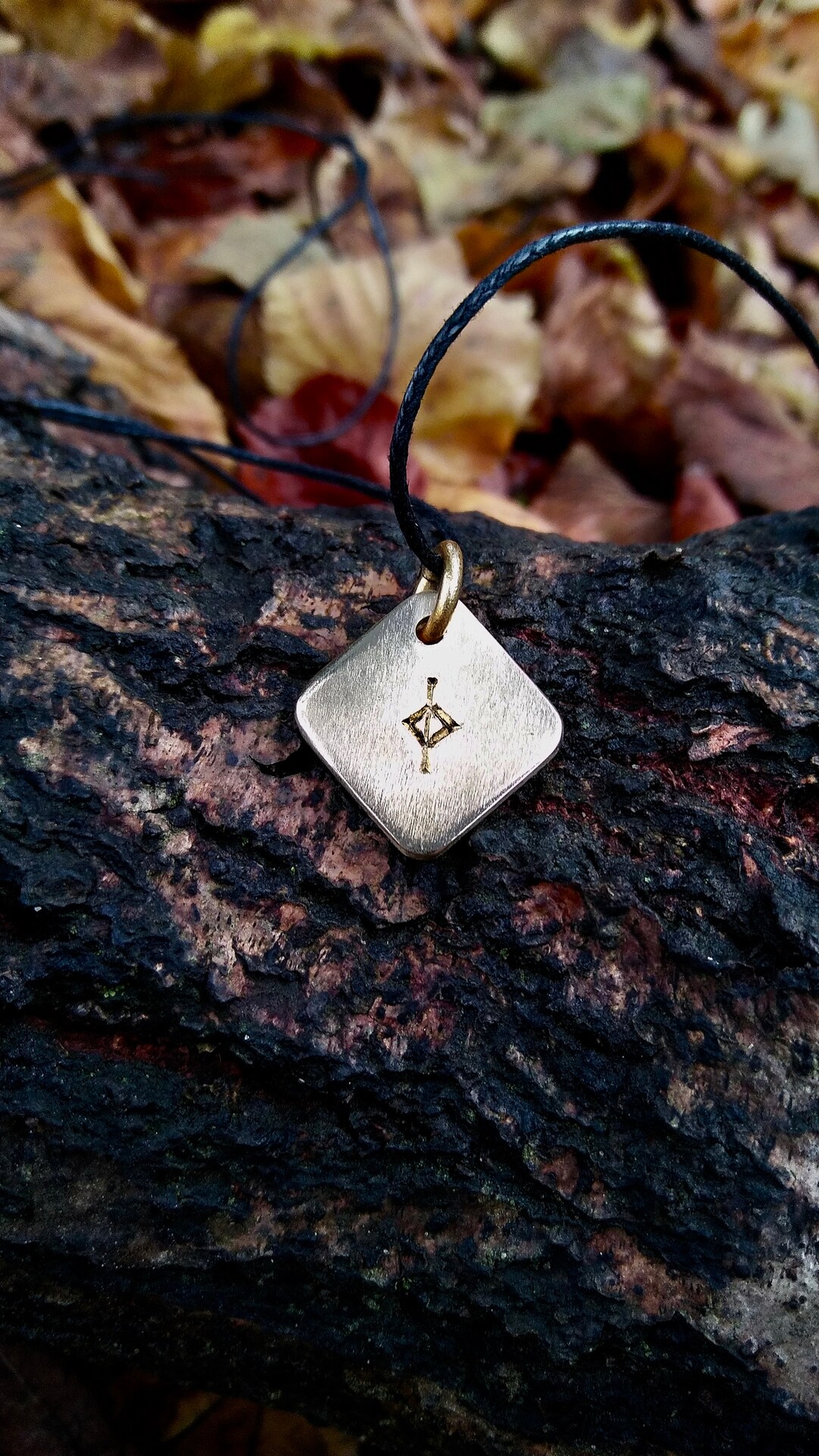 Rune Year, JARA, Anglo Saxon Magic Futhork Small Brass Pendant ...