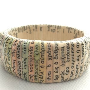 Paper Bangle. Literary Gift for Her. Upcycled Jewellery. Ready to Ship ...